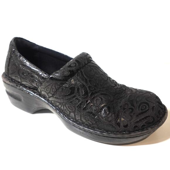 boc | Shoes | Boc Born Concept Peggy Clogs Embossed Tooled Black ...